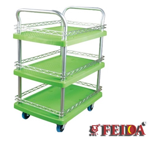 FEIDA Heavy Duty Multi – Purpose 3 Layer Push Cart Trolley | UY TIT